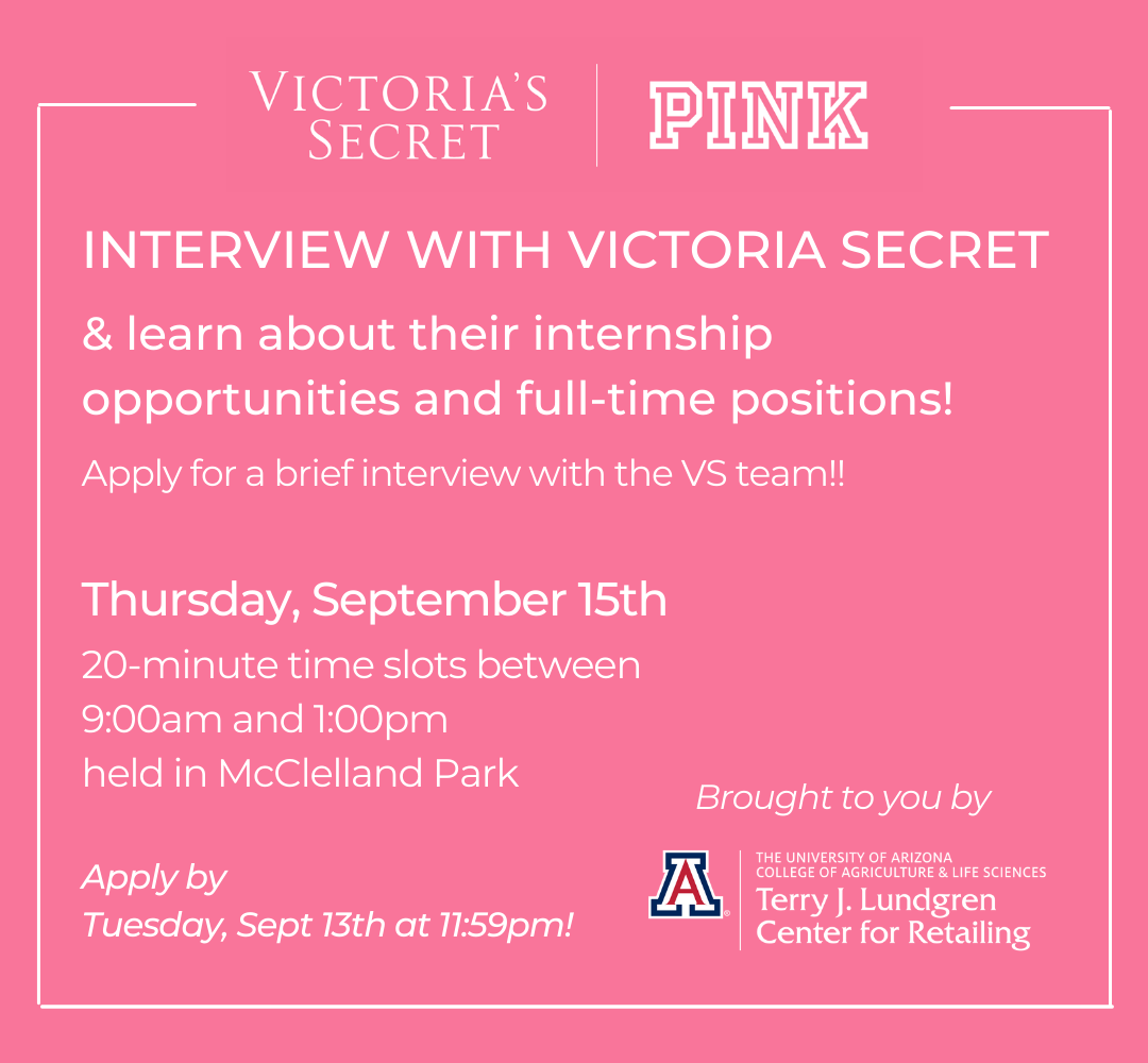 Apply to Interview with Victoria Secret | Terry J. Lundgren Center for ...